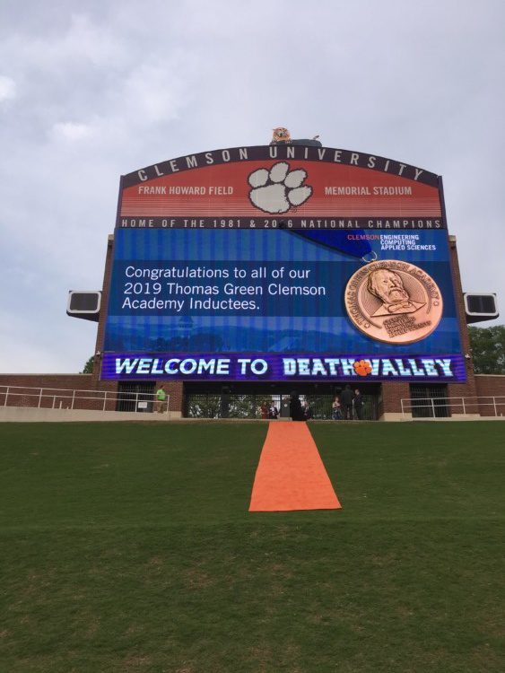 Top alumni light up scoreboard at Memorial Stadium | Clemson News