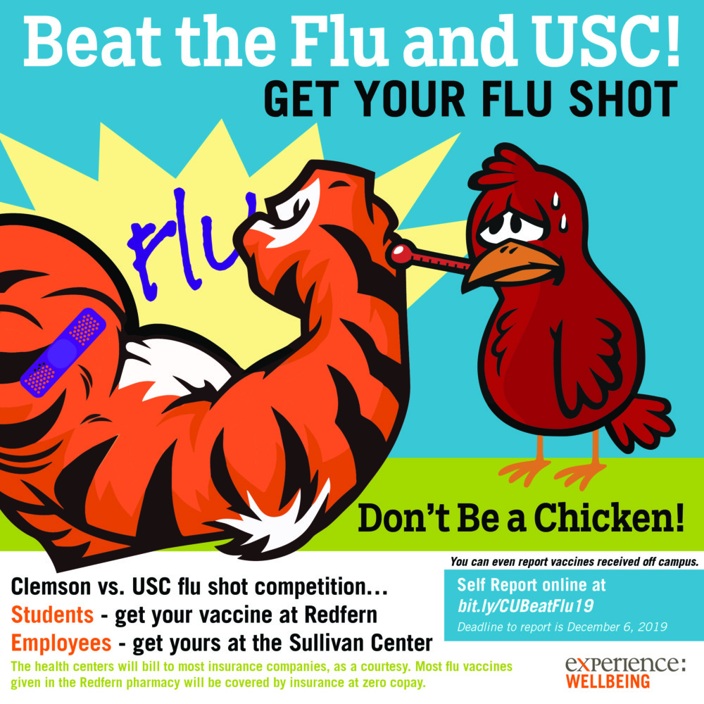 Clemson, South Carolina square off again in flu shot competition ...