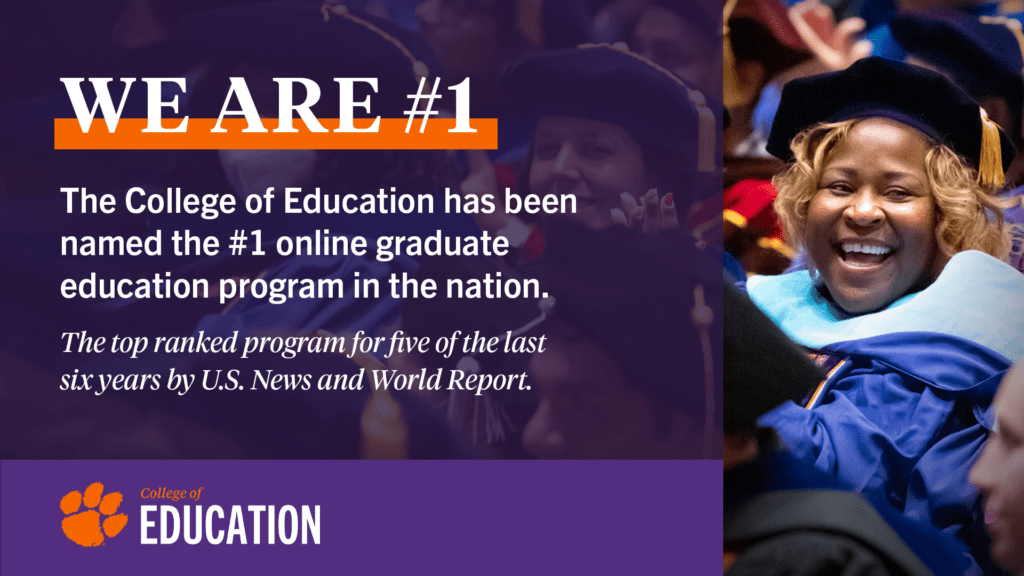 Clemson program ranked #1 among national online graduate education ...