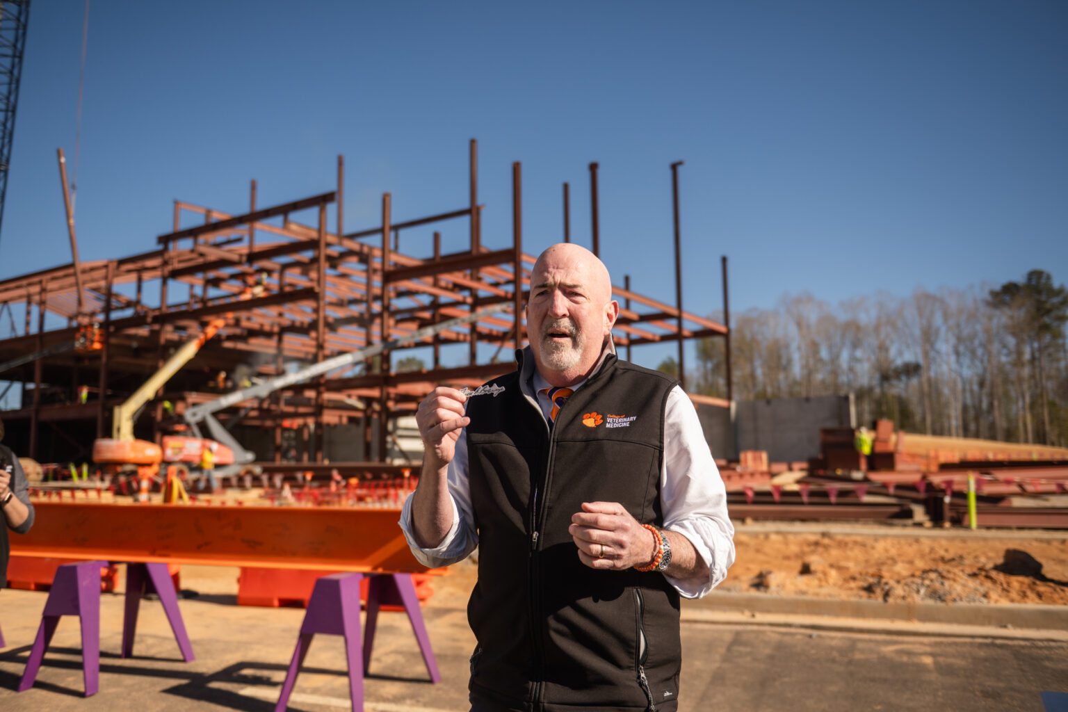 Building a Legacy: CVM Hub Beam Signing | Clemson News